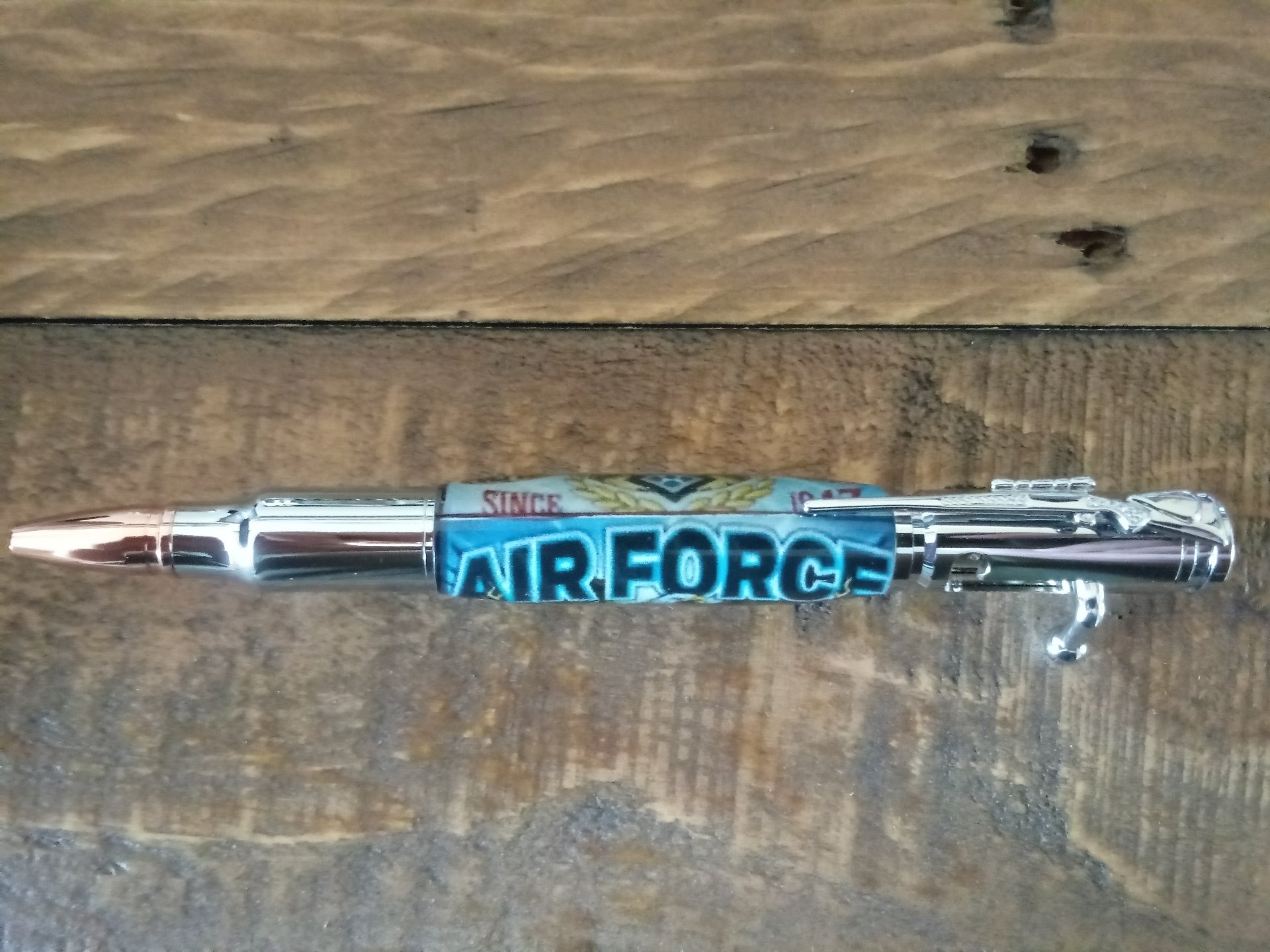 30 Cal. Chrome Bolt Action Air Force Pen :: Jourdains-benchtop-creations