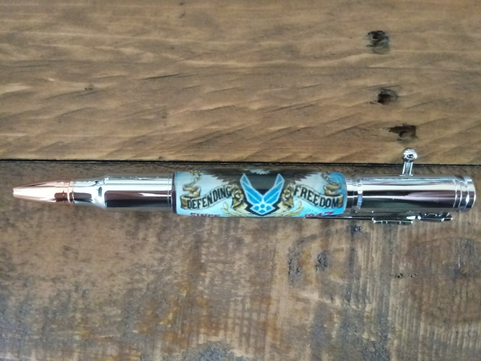 30 Cal. Chrome Bolt Action Air Force Pen :: Jourdains-benchtop-creations