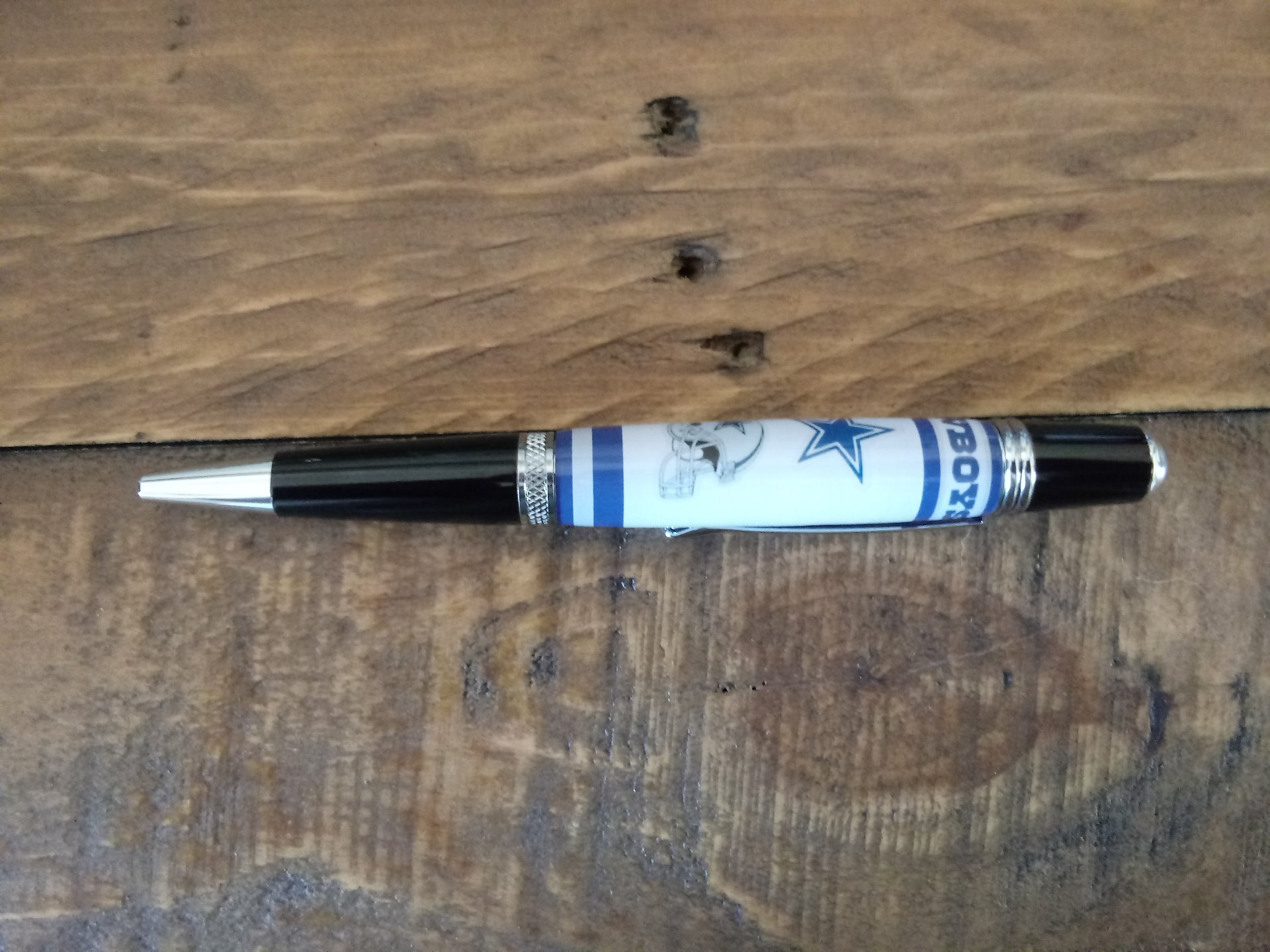 Chrome Sierra Ballpoint Dallas Cowboys Pen :: Jourdains-benchtop-creations