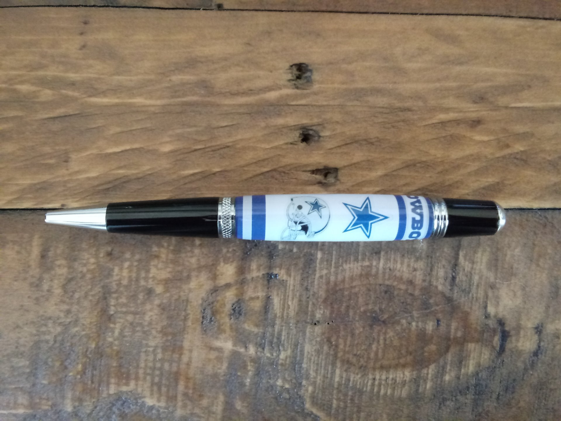 Chrome Sierra Ballpoint Dallas Cowboys Pen :: Jourdains-benchtop-creations