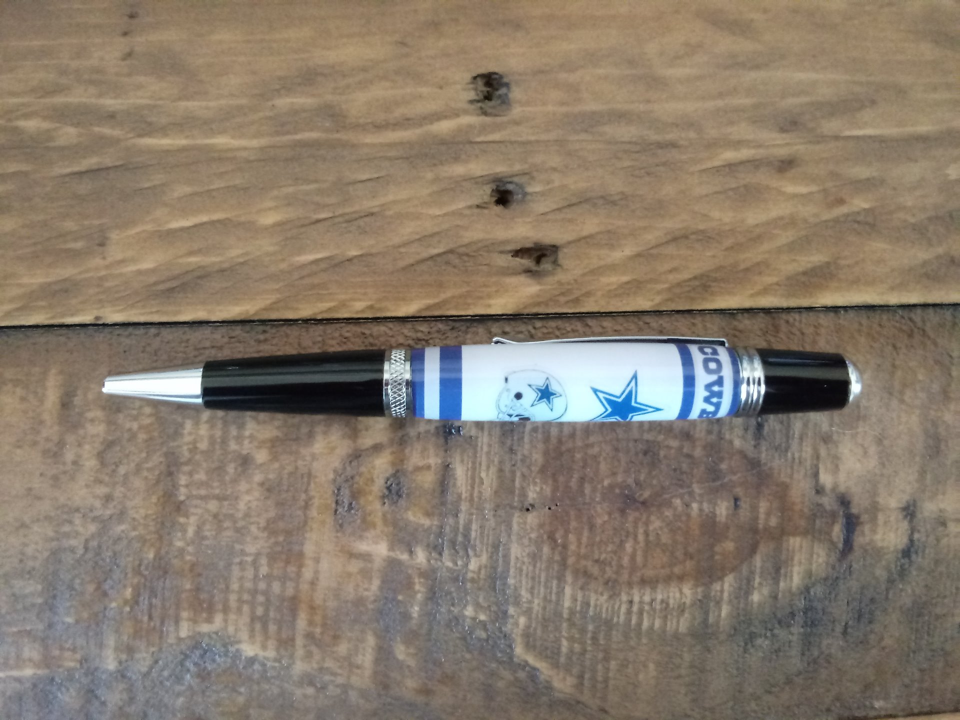 Chrome Sierra Ballpoint Dallas Cowboys Pen :: Jourdains-benchtop-creations